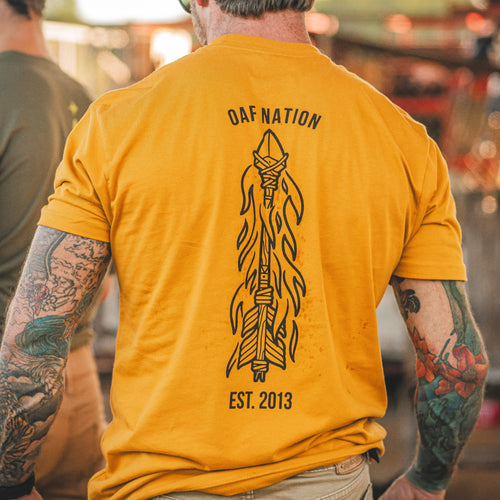 Arrow Tee - Yellow | OAF Nation | Veteran Owned and Operated
