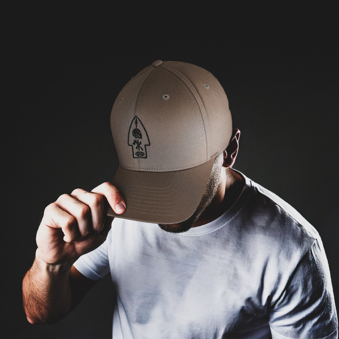 The Bad Larry Flexfit Hat - Sand | OAF Nation | Veteran Owned and Operated
